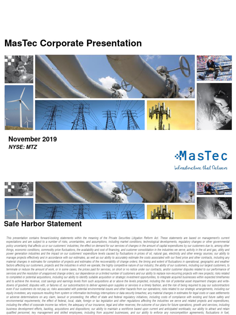 Nov 2019 Presentation | PDF | Free Cash Flow | Debt