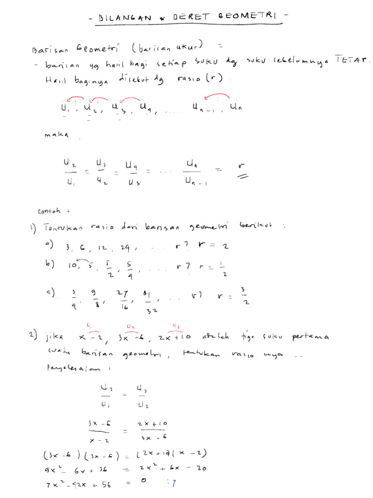Coretan Bilangan & Deret Geometri D | PDF