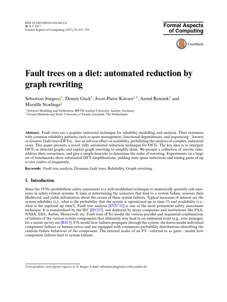 Fault Trees On Diet | PDF | Discrete Fourier Transform | Reliability ...