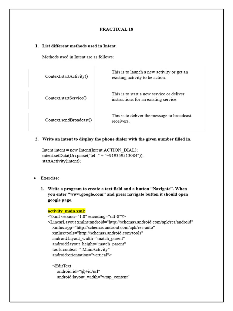 Mad 18 Intent | Download Free PDF | Android (Operating System) | Smart Devices