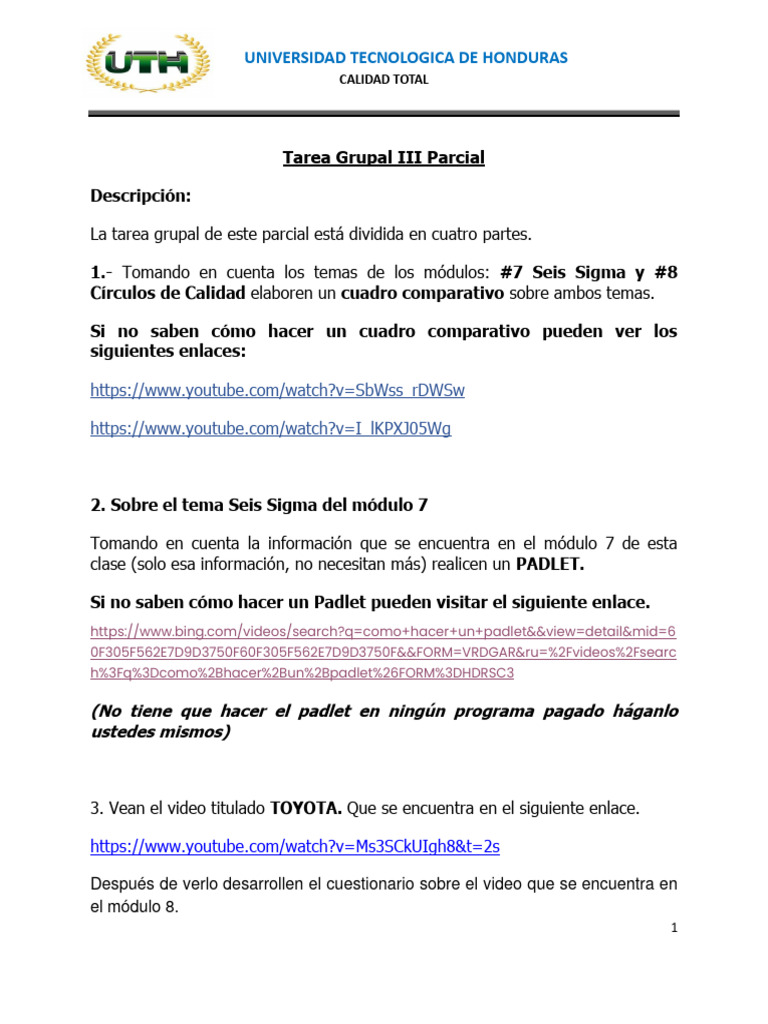 Trabajo Grupal III Parcial CT 2024 | PDF