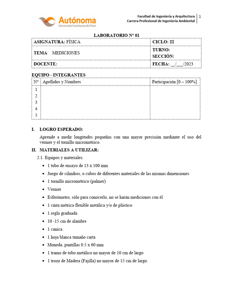 Práctica 1 - Mediciones | PDF