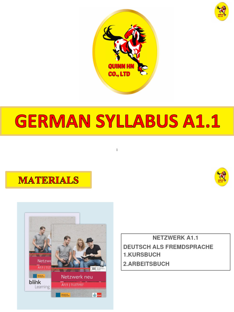 German Syllabus A1.1 Final | PDF