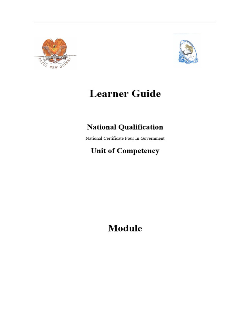 Government Certificate Learner Guide | PDF | Career & Growth