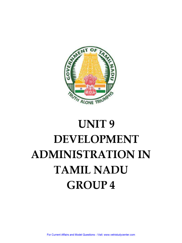 Development Administration in Tamil Nadu English | PDF