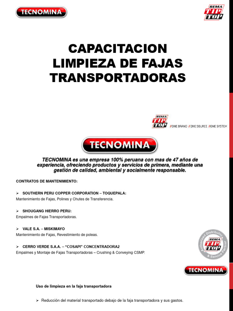 CharlaMantencion - LimpiadoresREMA TIPTOP | PDF