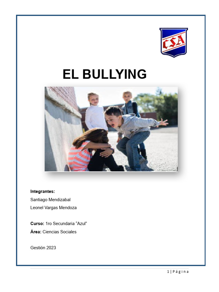 Bullying Investigación | PDF | Salud y bienestar