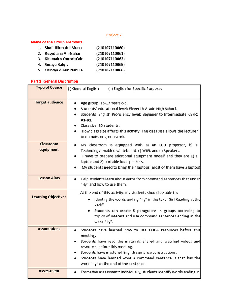Assignment - 2 - Group - Rusydiana - 210107110061 | PDF | Adverb | Word