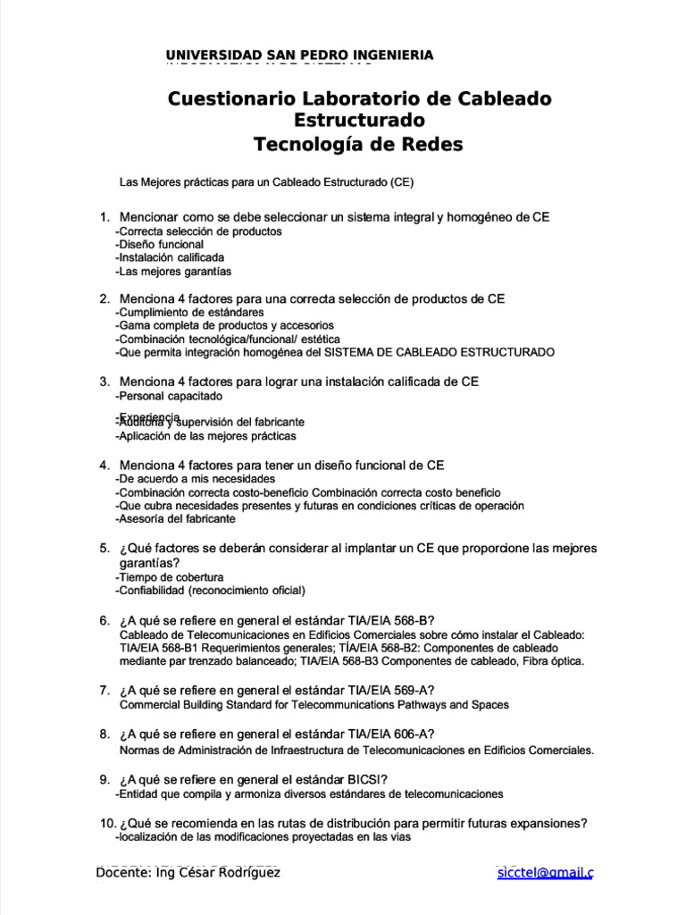 PDF Practica Laboratorio de Cableado Estructurado Res - Compress | PDF | Informática