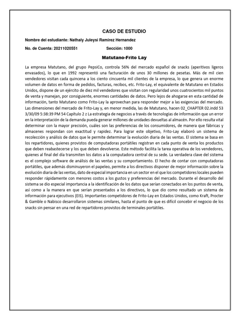 Estrategias de Matutano-Frito Lay en Snacks | PDF | Informática