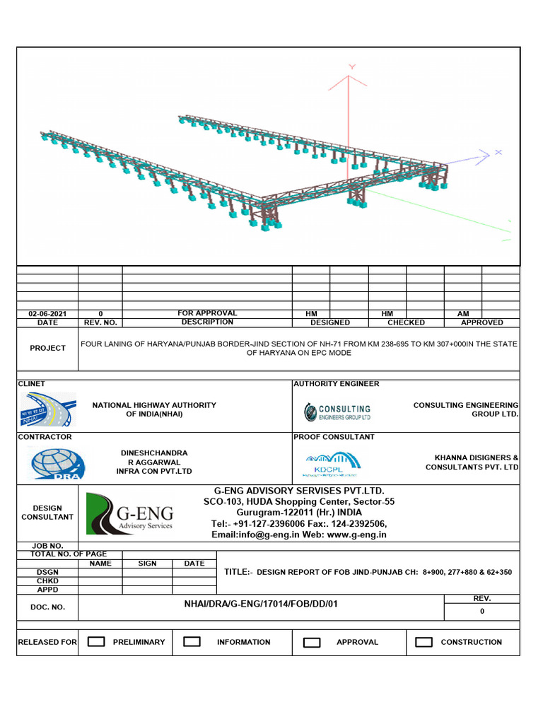 Desgin Report of Fob Jind-Punjab | Download Free PDF | Structural Load | Structural Analysis