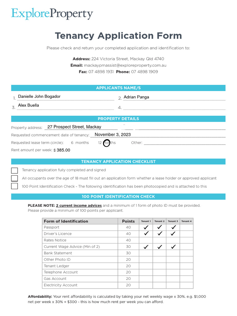 Tenancy Application Guide | PDF