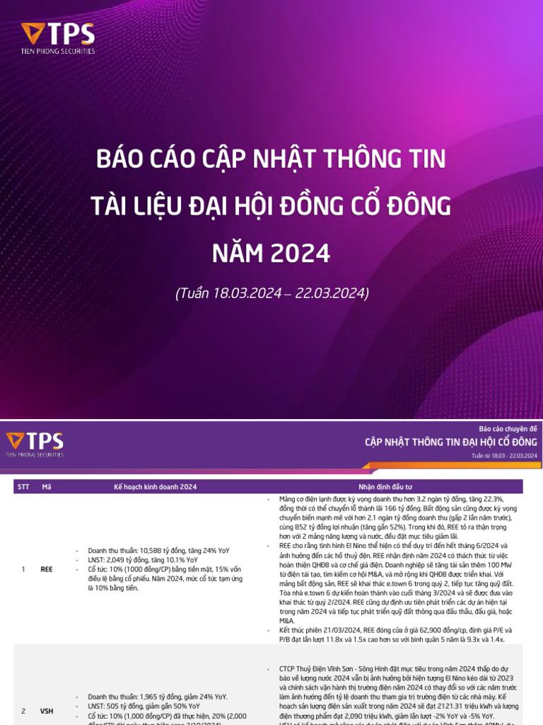 TPS - Tom Tat DHCD - Tuan - 18-22.03.2024 | PDF
