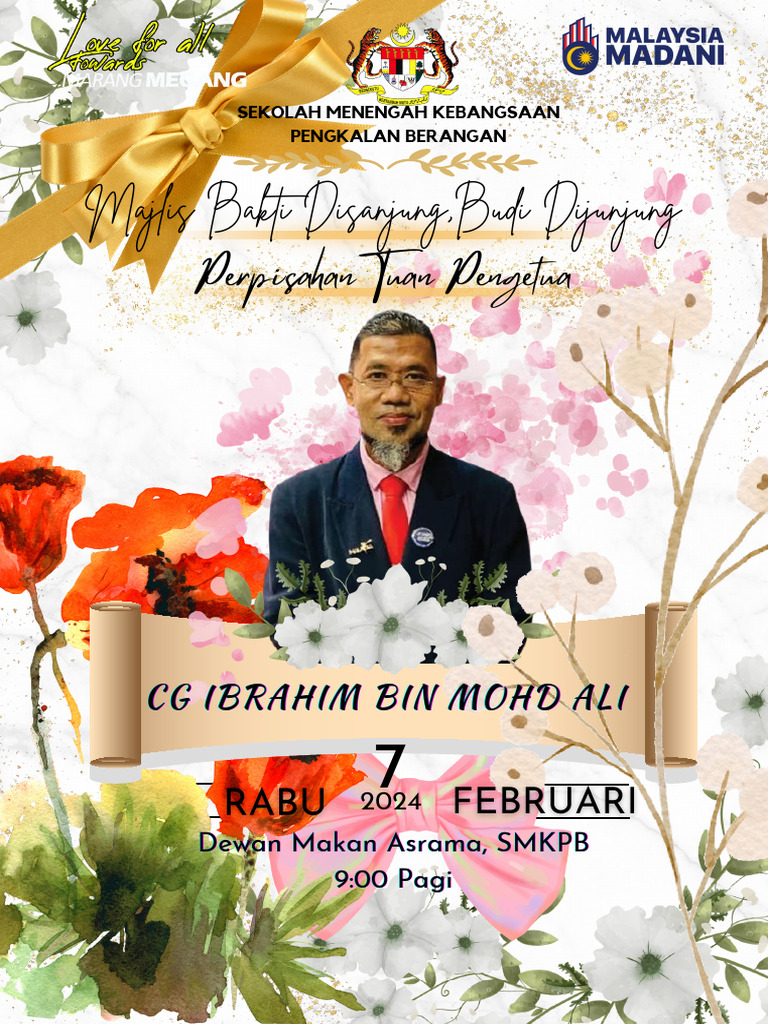 Buku Program Perpisahan Mantan Pengetua CG Ibrahim | PDF