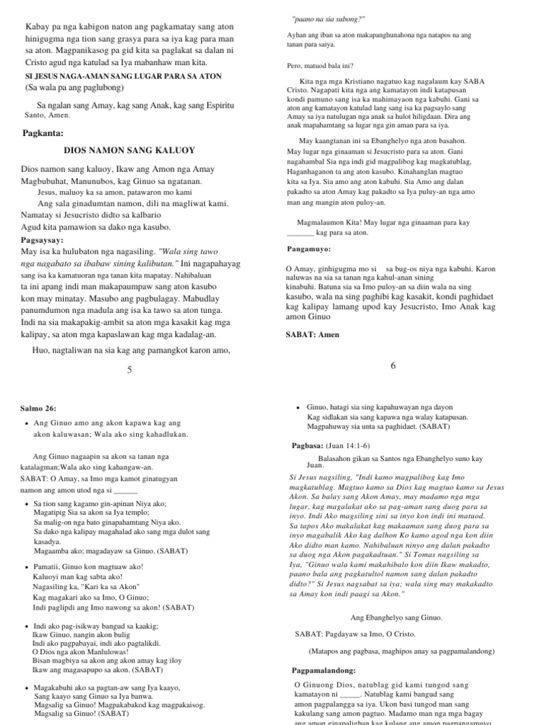 Pangamuyo Sa Patay (Prayer For The Dead) | PDF