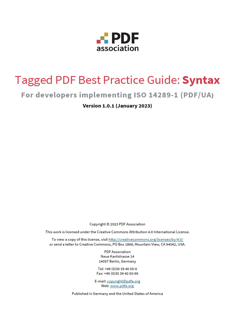 Tagged PDF Best Practice Guide | PDF