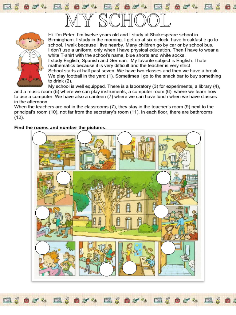 School My School Conversation Topics Dialogs Oneonone Activities Re ...