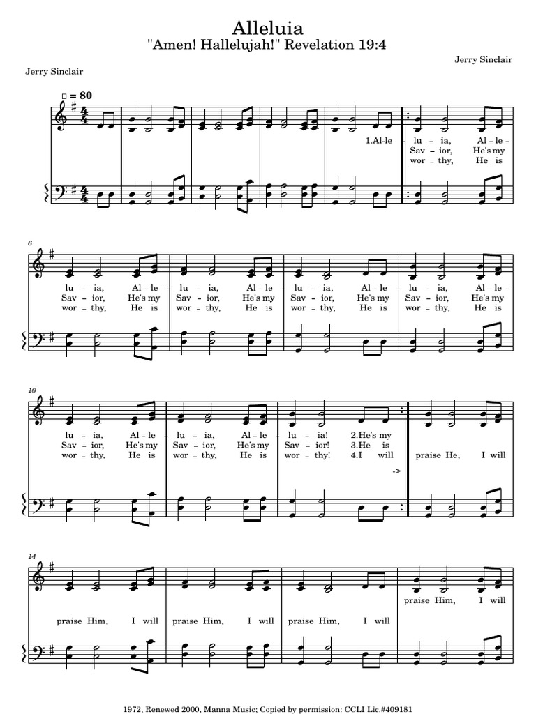 Alleluia | PDF | Religious Music