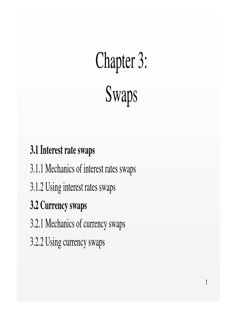 Financial Derivatives - Chap3 | PDF | Swap (Finance) | Interest Rate Swap