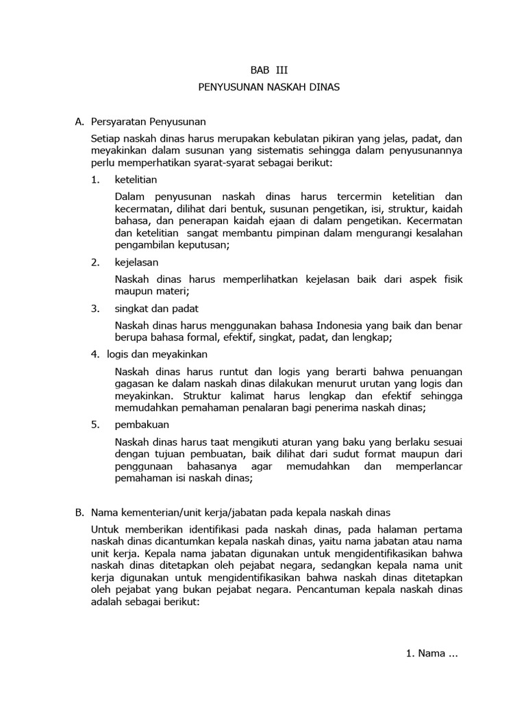 4-Bab Iii Penyusunan Naskah Dinas | PDF