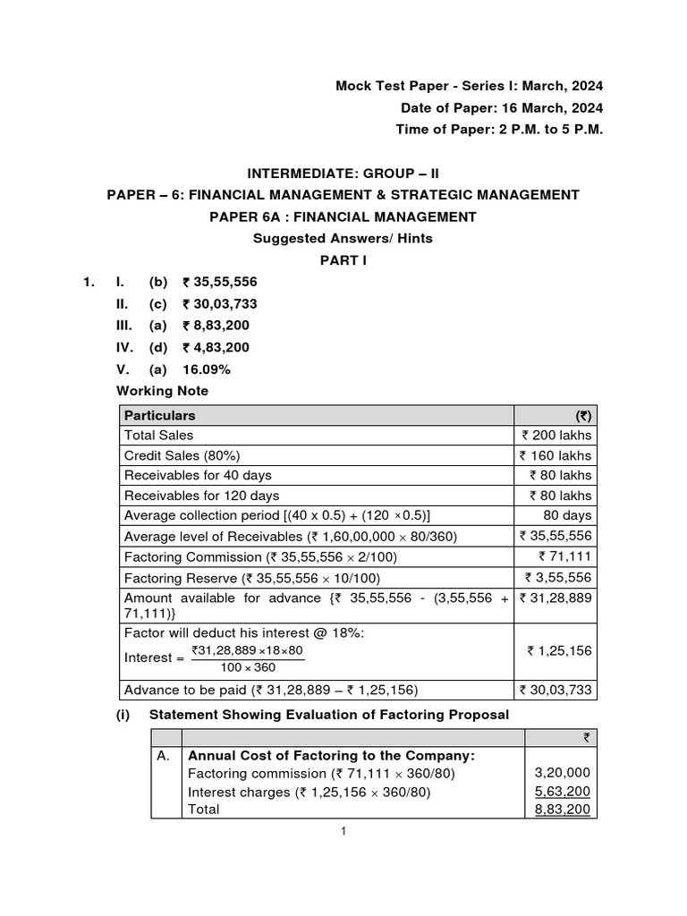 MTP-1 6 Key | PDF | Financial Capital | Equity (Finance)