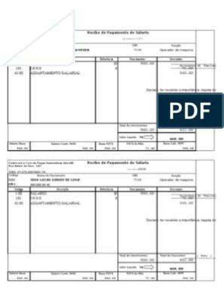 Modelo Contra Cheque - PDF - Compensação de Emprego - Relações Entre ...