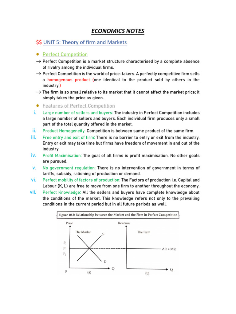 Economics Notes Unit 5 | PDF | Oligopoly | Monopoly