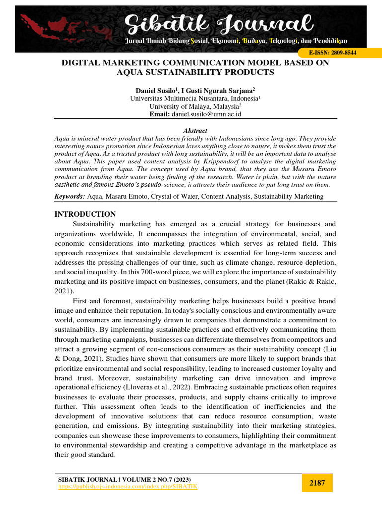 Aqua Pdf Sustainability Brand