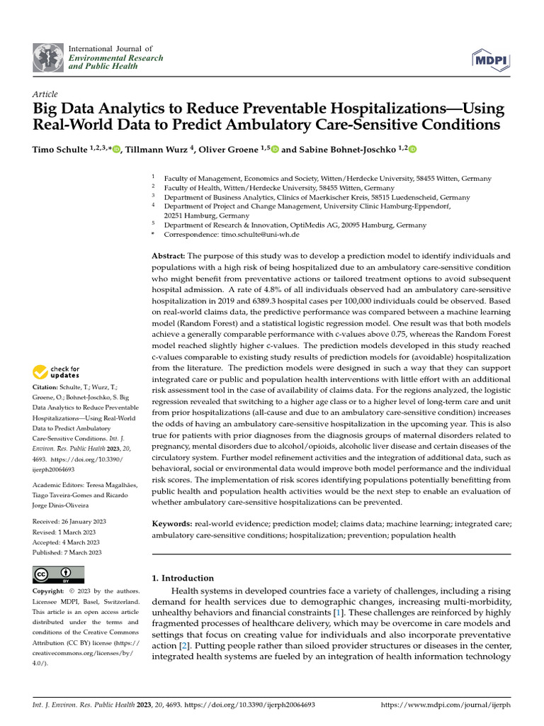 Ijerph 20 04693 v2 | PDF | Machine Learning | Sensitivity And Specificity