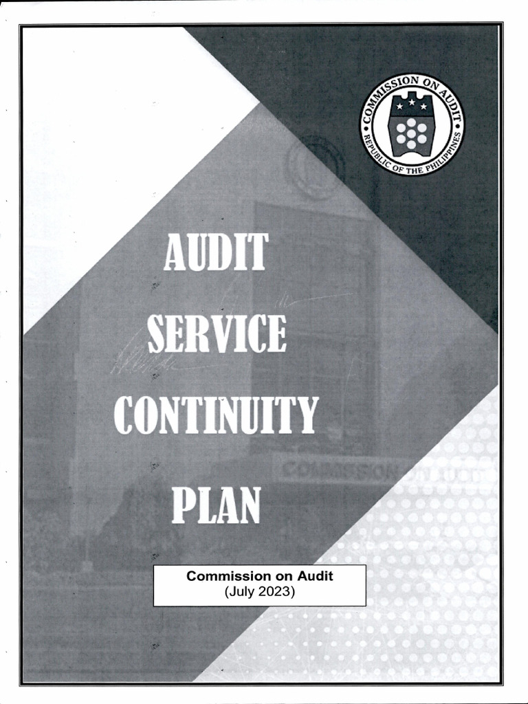 Coa Audit Service Continuity Plan - 0001 | PDF | Audit | Emergency