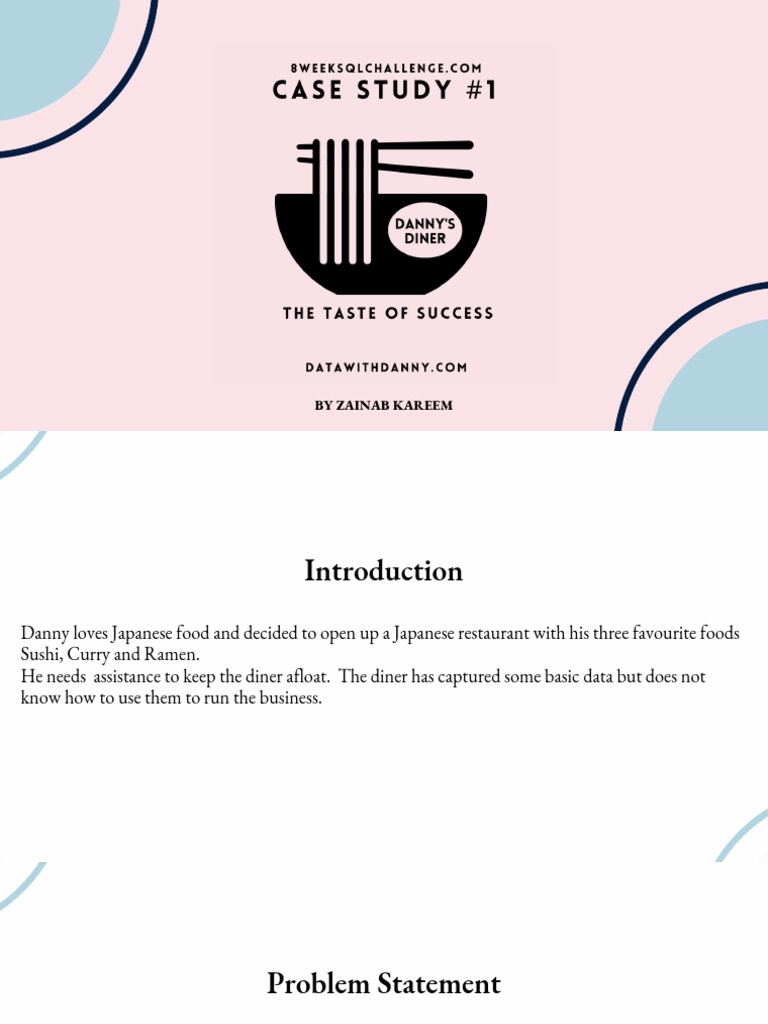 Danny Ma's SQL Challenge | PDF | Japanese Cuisine | Restaurants