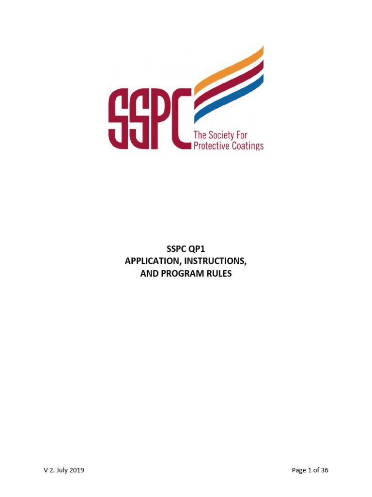 SSPC QP1 | PDF | Audit | Specification (Technical Standard)