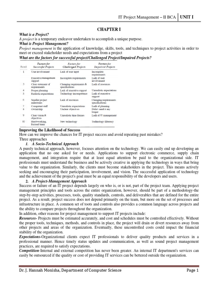 ITPM-notes-unit 1 | PDF | Net Present Value | Project Management