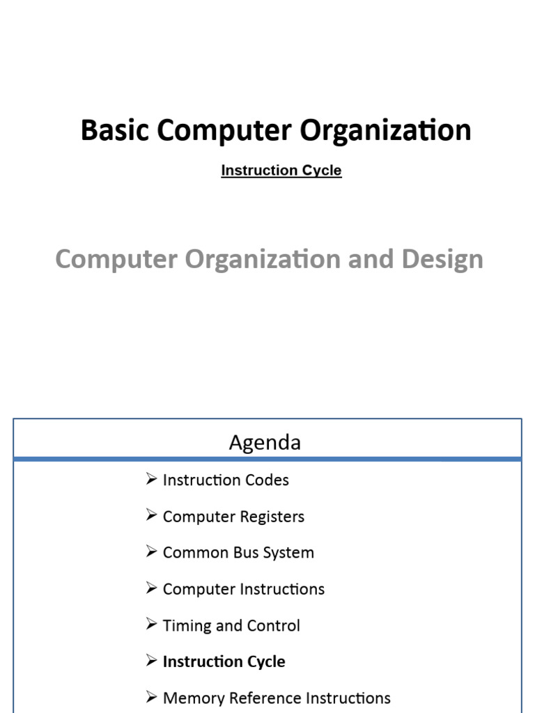 Basic Computer OrganizationInstruction Cycle | PDF | Computer Science | Central Processing Unit