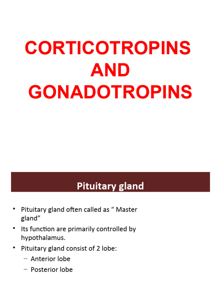 Corticotropins and Gonadotropins | PDF | Endocrine System | Pituitary Gland