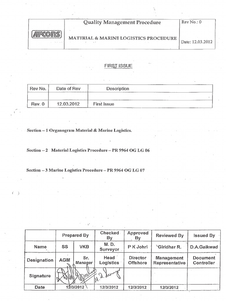 Material Logistics | PDF