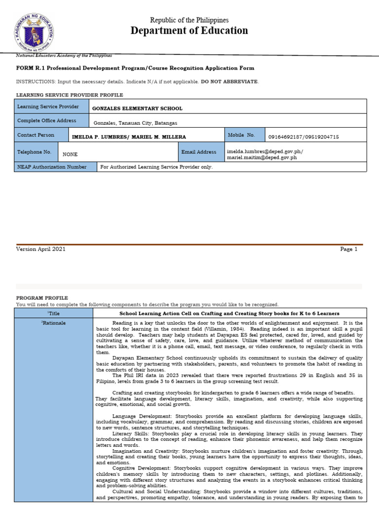 DAYAPAN-ES-SLAC-PROPOSAL-2023-2024-1-1 | PDF | Learning | Reading Comprehension