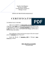 Certification (Damaged House) | PDF