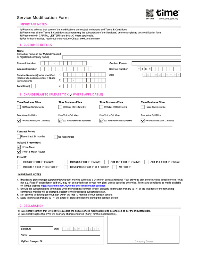 FTTO - Simplified Modi Form | PDF