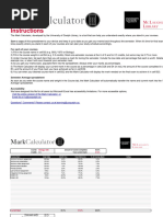 University Mark Calculator Tool | PDF | Microsoft Excel | Spreadsheet