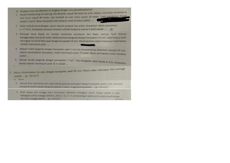 Latihan Soal Glb Dan Glbb Pdf