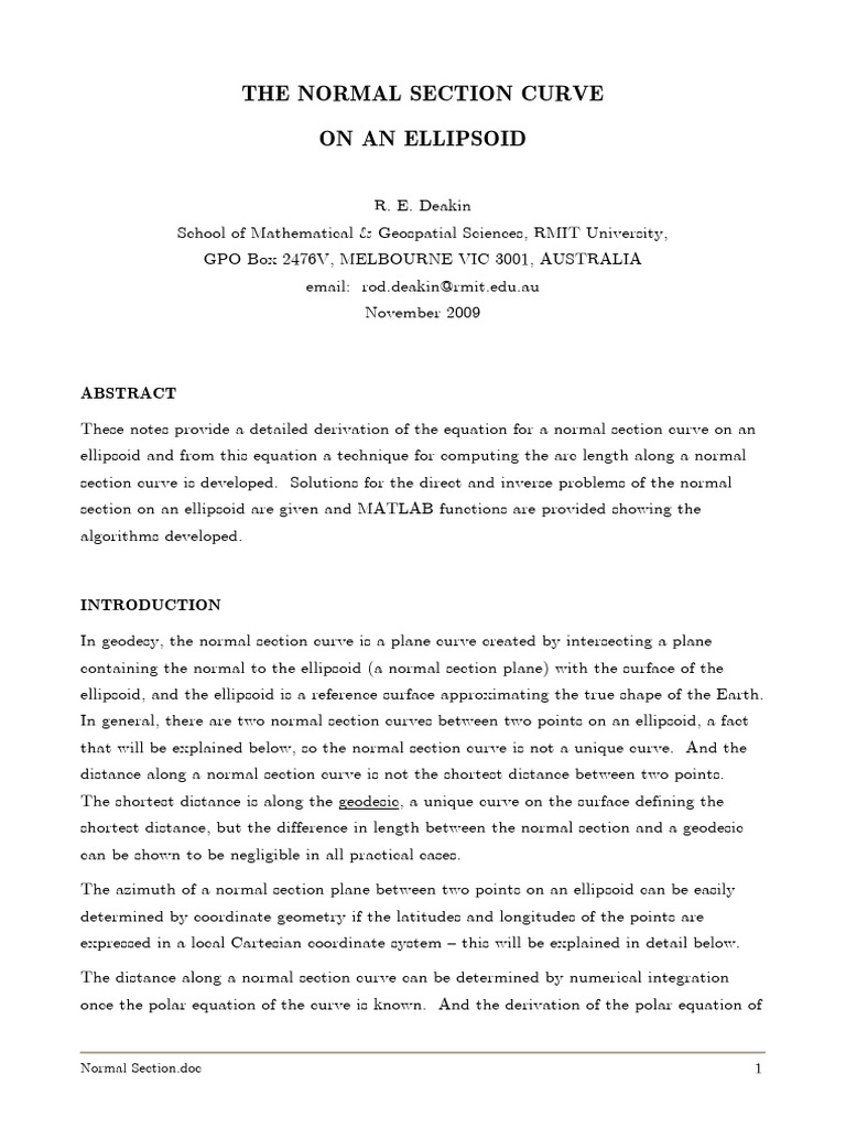 Normal Section | PDF