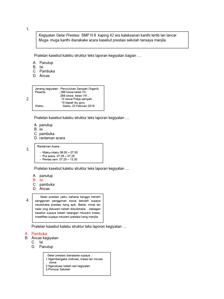 Soal Latihan PAT Genap 2024 | PDF