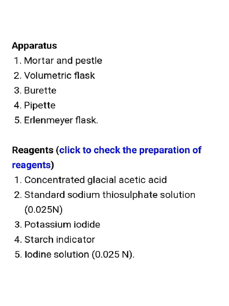 Determination of Chlorine Content in Bleaching Powder | PDF