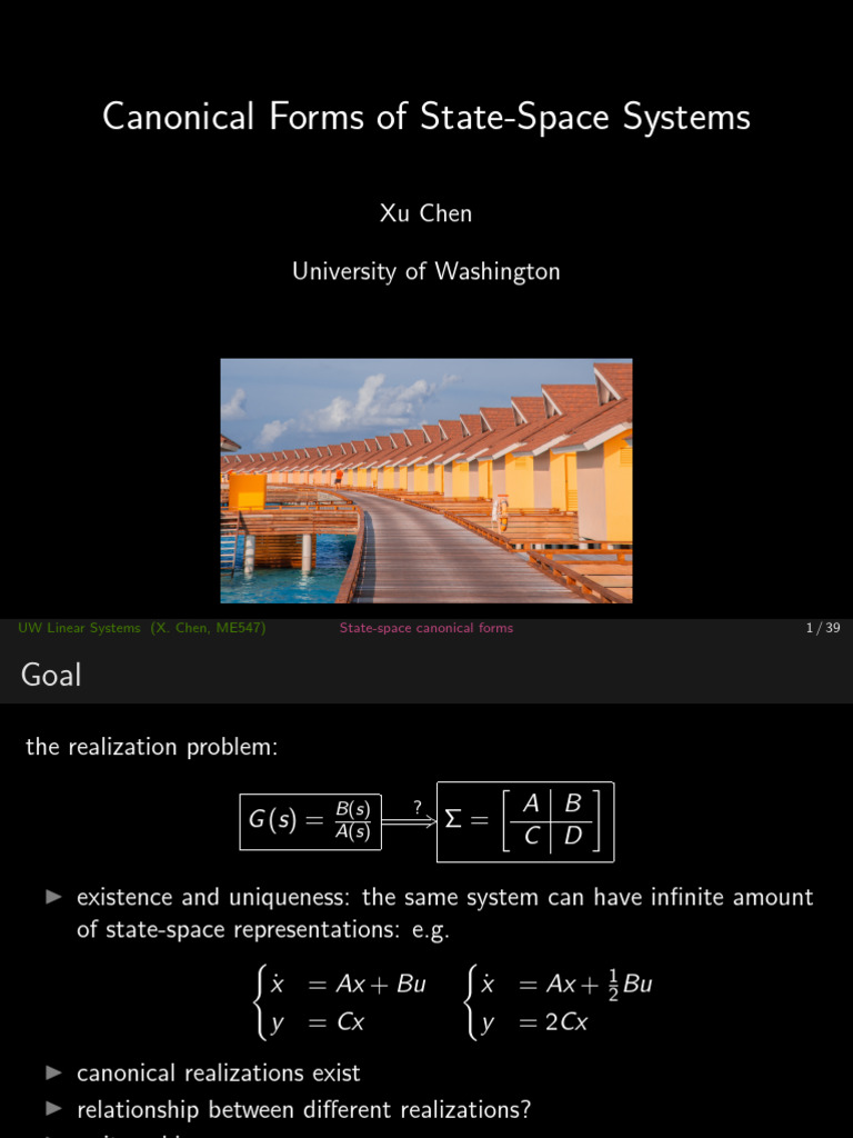 Canonical Forms Of State Space Systems Pdf Mathematics Applied Mathematics