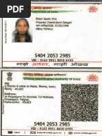 Aadhar Card Sample Format PDF | PDF