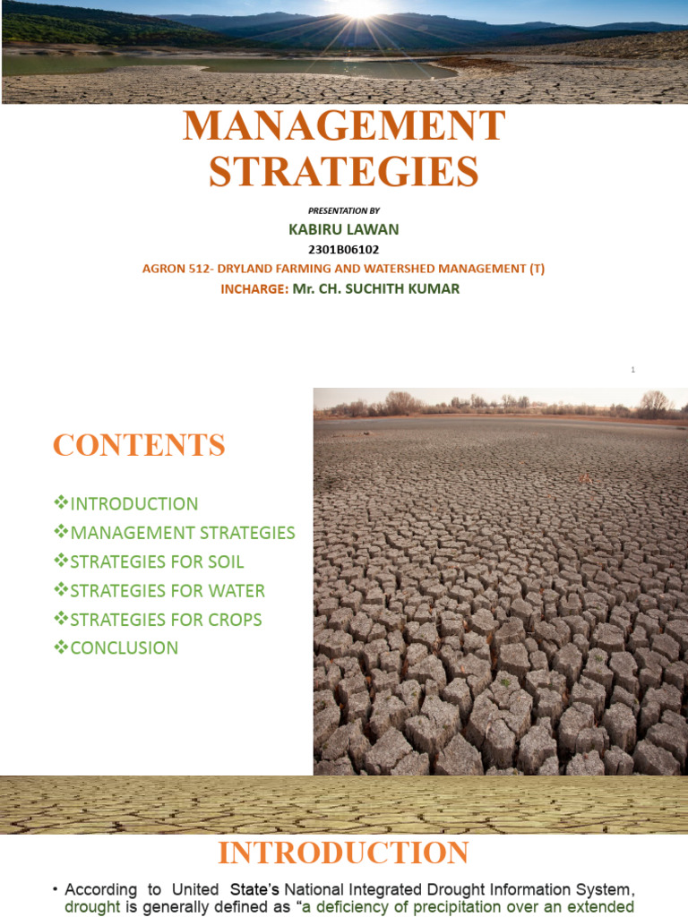 Drought Management Strategies | PDF