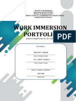 Work Immersion Application Letter | PDF | Wellness