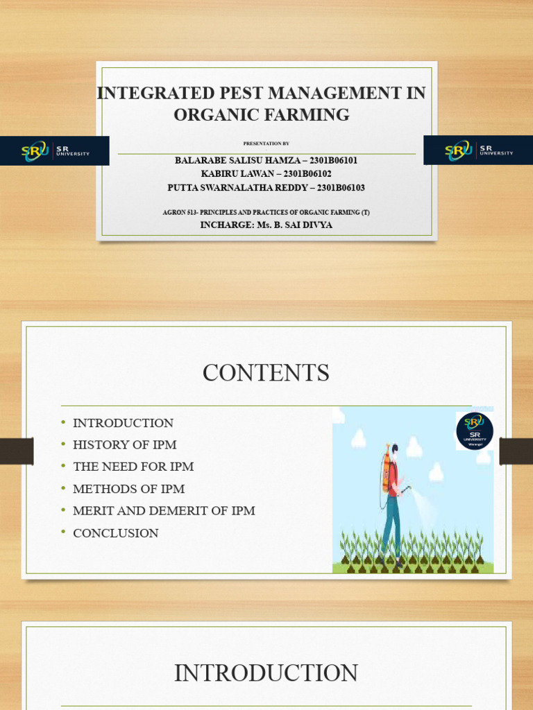 Integrated Pest Management in Organic Farming | PDF | Technology ...