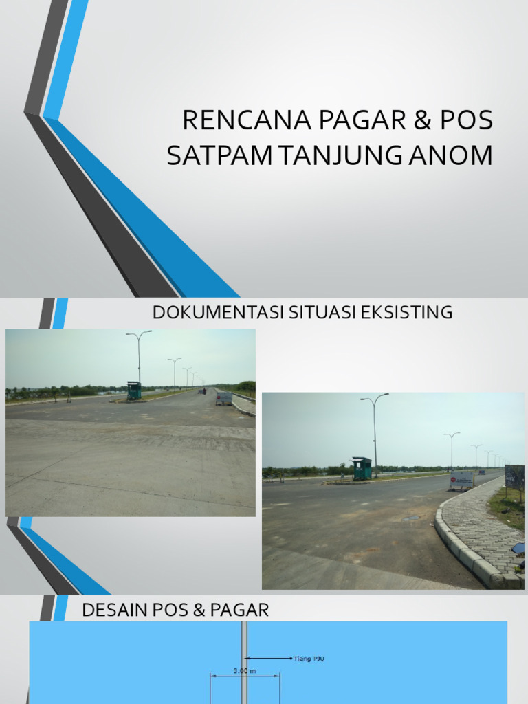 Desain Pagar & Pos Satpam Tanjung Anom | PDF